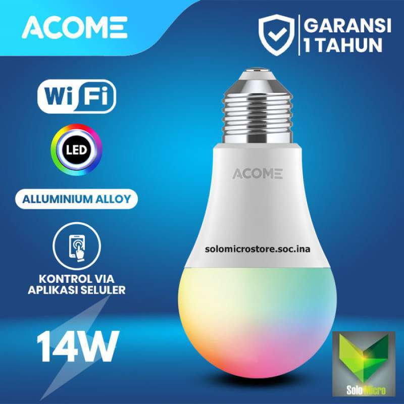 Jual Acome Iot Smart Lampu Bohlam Automation Wireless Led Bulb 14w Al01 ...