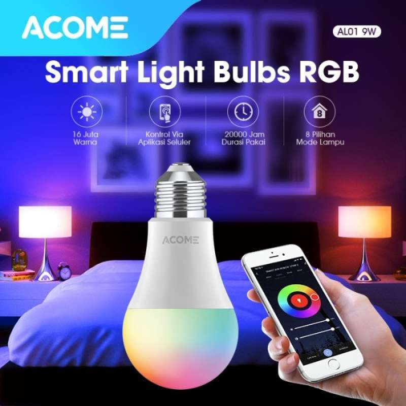 Jual Acome Iot Smart Lampu Bohlam Automation Wireless Led Bulb 14w Al01 ...