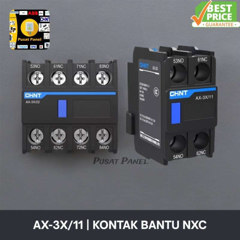 Jual Auxiliary Block Contact 1no 1nc Ac Contactor Kontaktor Ax-3x/11 Chint Di Seller Yama ...