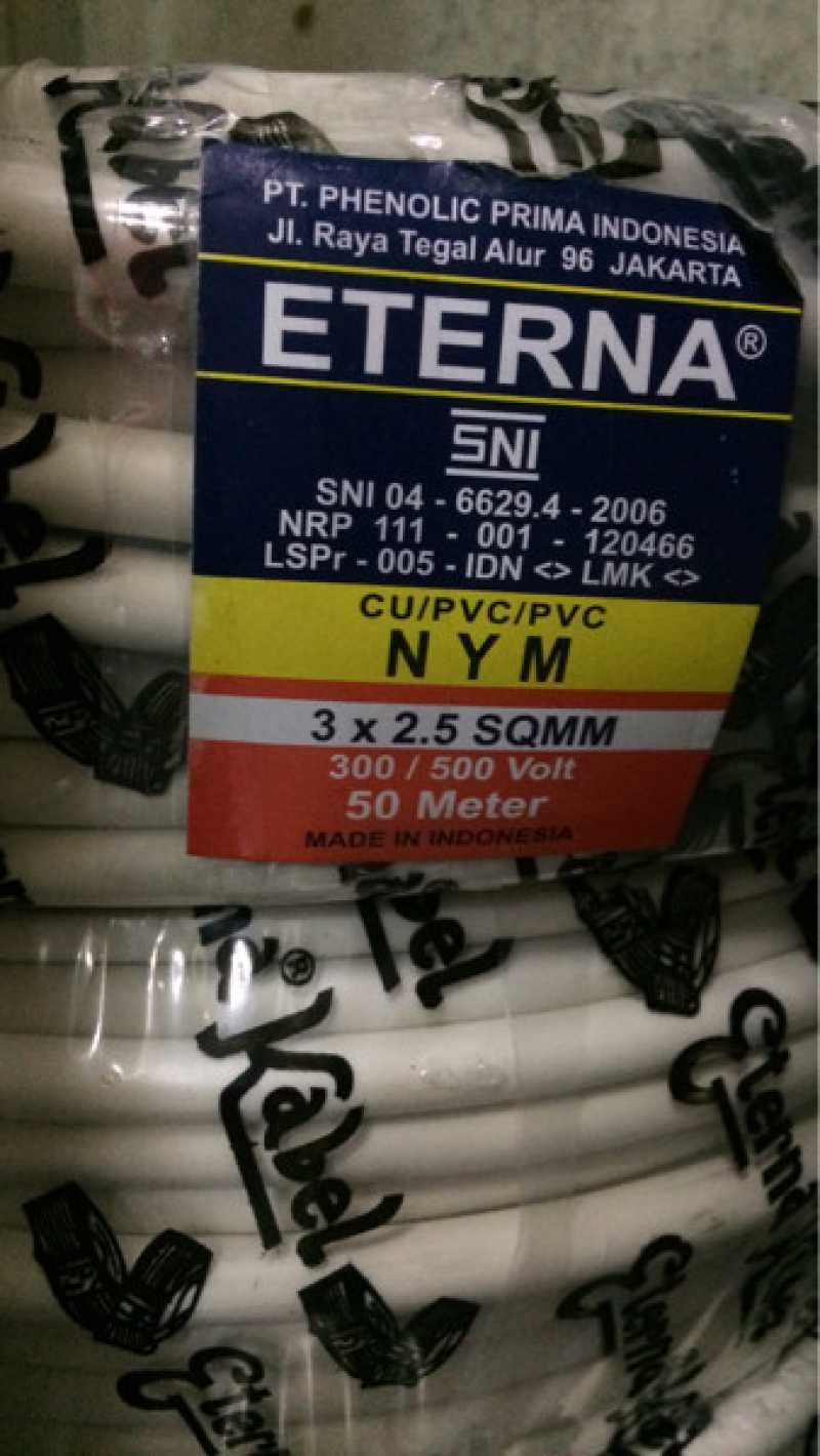 Jual Kabel Eterna Nym 3x2,5 / Kabel Listrik Eterna Nym 3x2.5 |per Roll 50 M Di Seller Aghanim ...