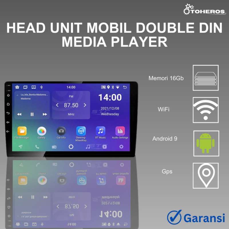 Promo Head Unit Mobil Double Din Media Player Gps 16gb Android 9 Baru ...
