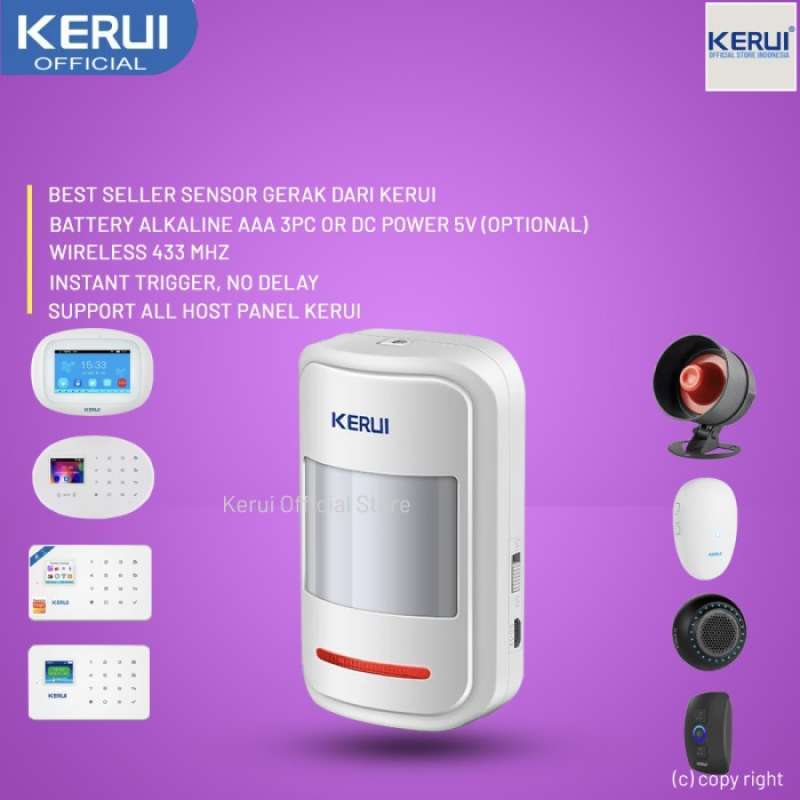 Jual Original Kerui P819 Pir Motion / Sensor Gerak Alarm Rumah Di ...
