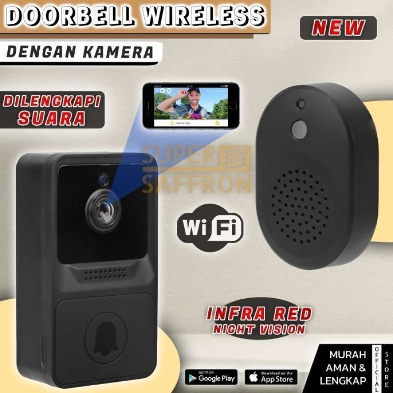 Jual Bel Rumah Kamera Wireless Spy Wifi Tanpa Kabel 2.4ghz Smart Mini Bell Di Seller Shin Store ...