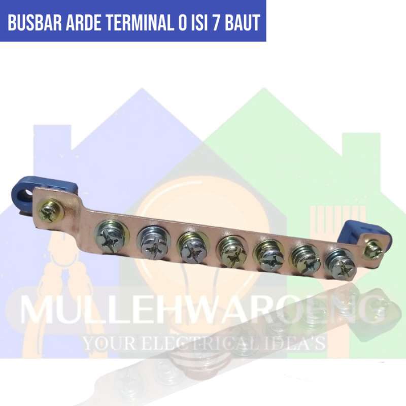 Jual Masko Busbar Terminal Nol Arde Plat Tembaga Tebal 7 Mata Baut ...