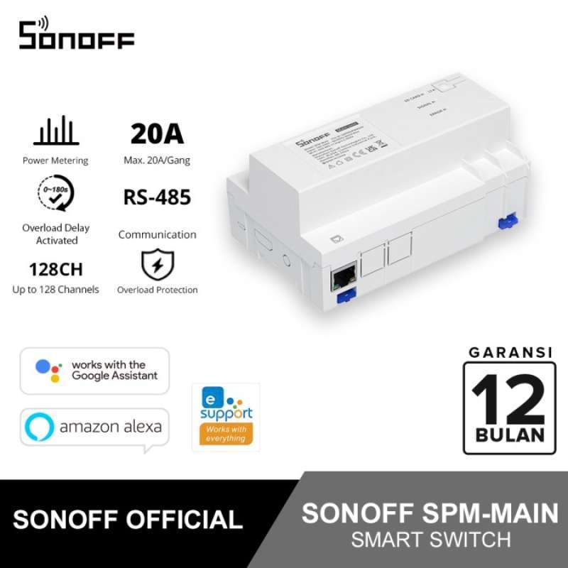 Jual Sonoff Smart Stackable Spm-main Spm-4relay Smart Mcb Wifi Iot ...