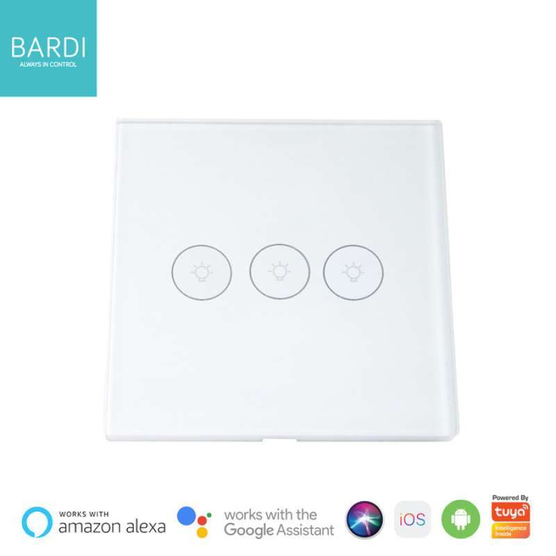Jual Bardi Smart Wall Switch 3 Gang Saklar Sentuh Touch Wifi Otomatis ...
