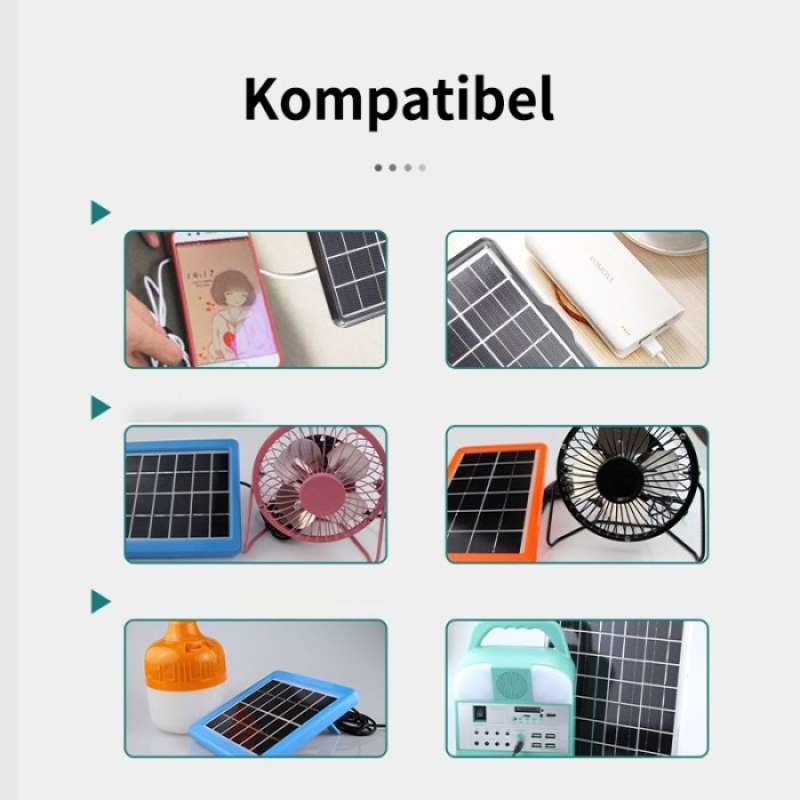Jual Solar Panel 5 In 1 Pengisi Solar Cell Panel Surya 6v 3.5wp ...