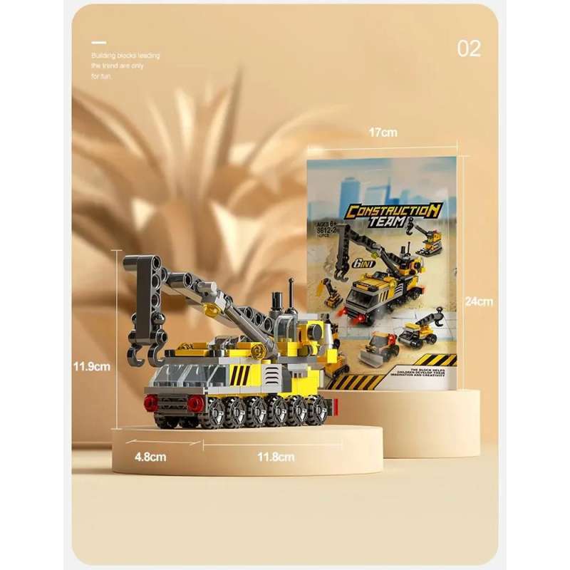 Jual Lele Brother Mainan Balok Susun Contruction Team 6in1 Lego 142 ...