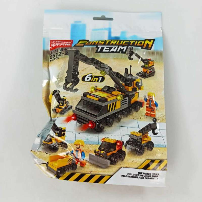 Jual Lele Brother Mainan Balok Susun Contruction Team 6in1 Lego 142 ...