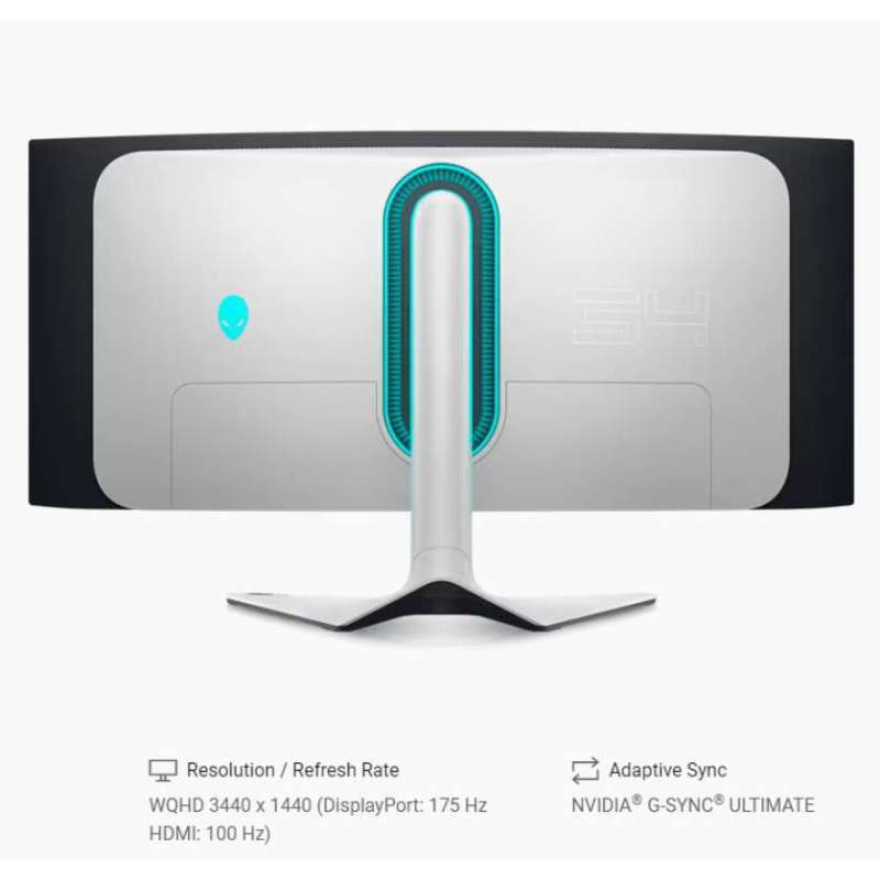 Promo Dell Alienware Aw3423dw Curved Qd-oled Monitor Gaming 34 Inch ...