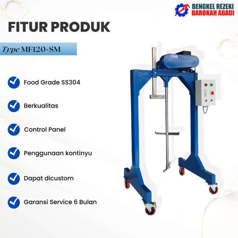 Jual Mesin Mixer Pengaduk Sabun Cair Liquid Cat Kapasitas 120 L Mf120 ...