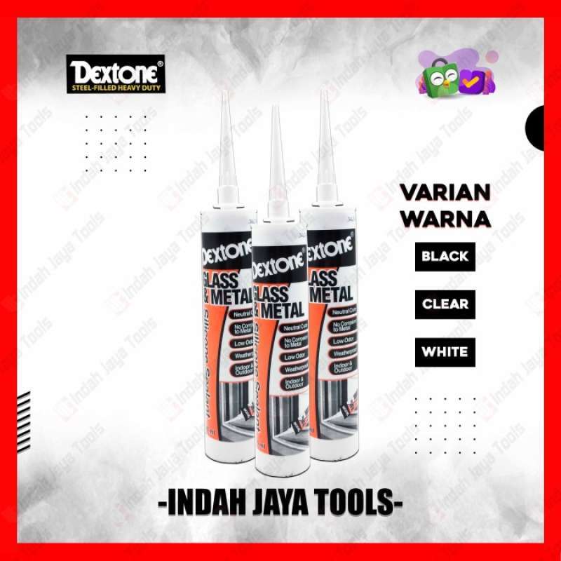 Jual Dextone Glass Metal Silicone Sealant Lem Kaca Silikon Non Asam ...