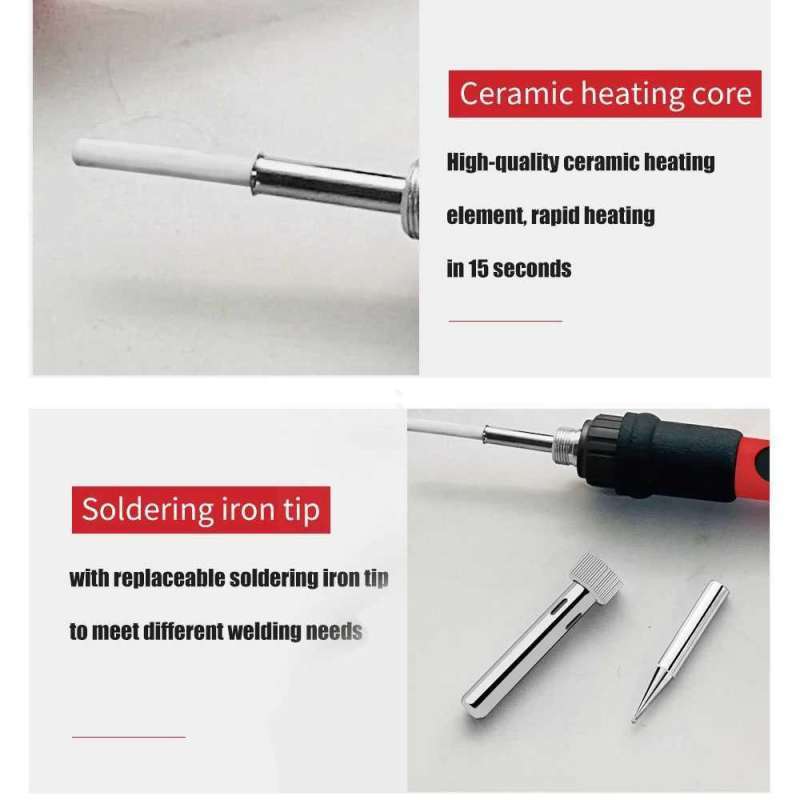 Jual Lefavor Set Solder Elektrik Adjustable Temperature Soldering 80w ...