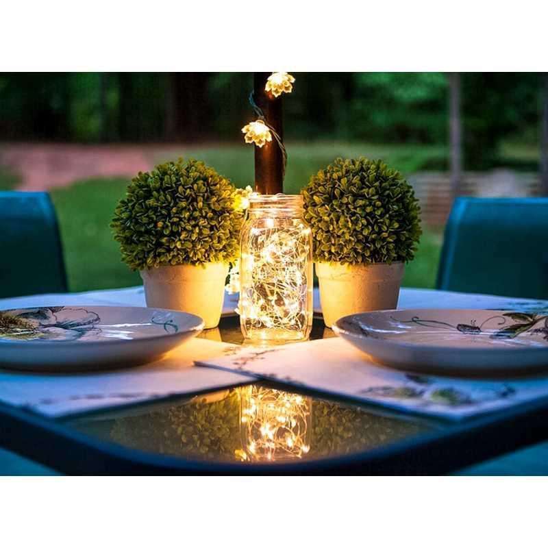 Jual Lampu Hias String Lights Waterproof 100 Led With Solar Panel M071 ...