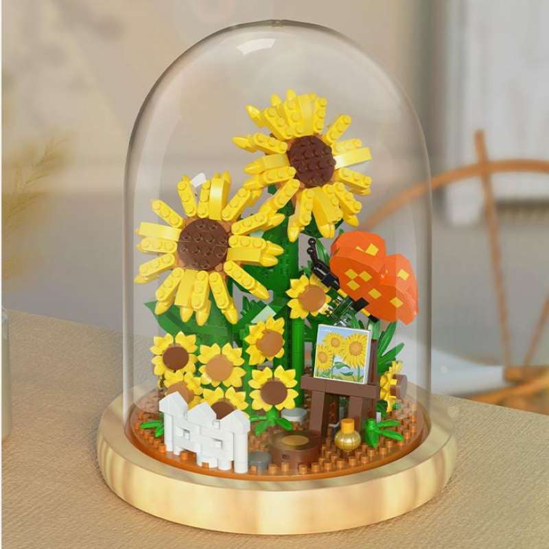 Jual Yko Mainan Balok Susun Bunga Matahari Flower Dome Lego 558 Bricks ...