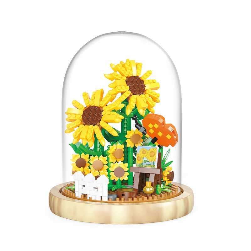 Jual Yko Mainan Balok Susun Bunga Matahari Flower Dome Lego 558 Bricks ...