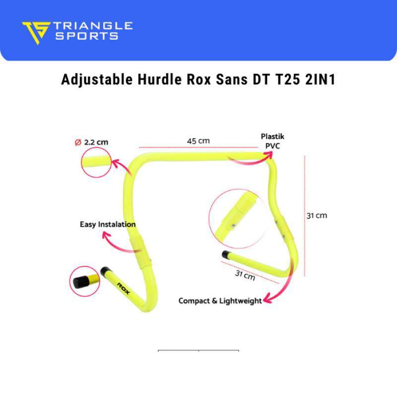 Promo Promo- Adjustable Hurdle Rox Sans Dt T25 2in1 Athletic Latihan ...