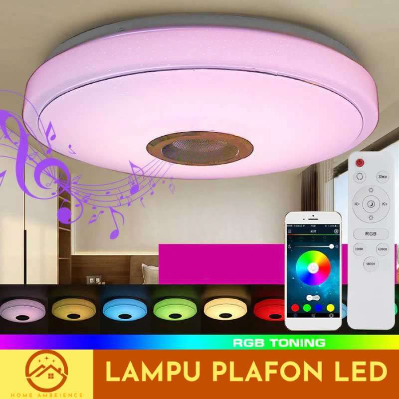 Promo Lampu Plafon Atap Rumah Led Rgb Smart Lamp Dengan Speaker Dan ...