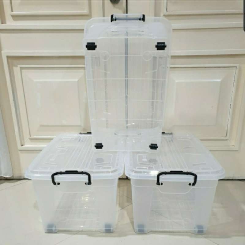 Promo Box Plastik/ Box Bening/ Box Container/ Box Kontainer 45liter Via ...