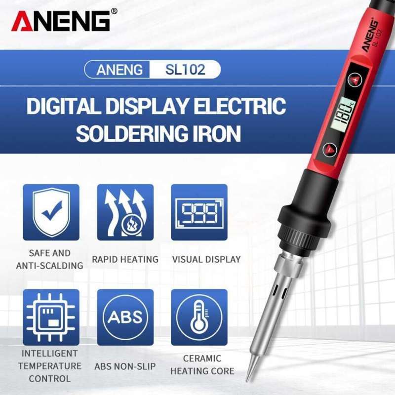Jual Solder Elektrik Adjustable Temperature Lcd Display 60w Sl102 Alat ...