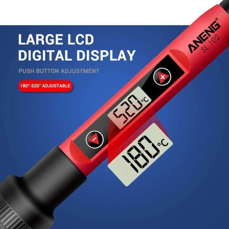 Jual Solder Elektrik Adjustable Temperature Lcd Display 60w Sl102 Alat ...