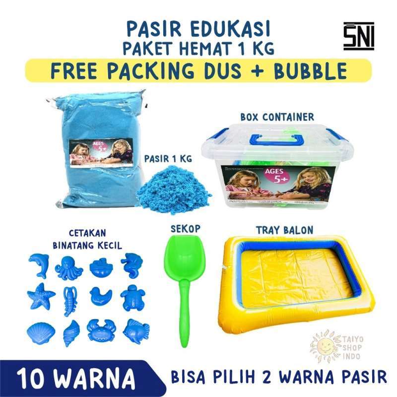 Promo Taiyo Mainan Anak Pasir Edukasi Paket Hemat 1 Kg Alas Sand ...