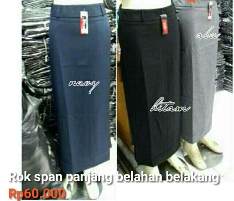 Jual Rok Span Panjang Wanita.rok Span Belah Belakang.rok Span Formal ...