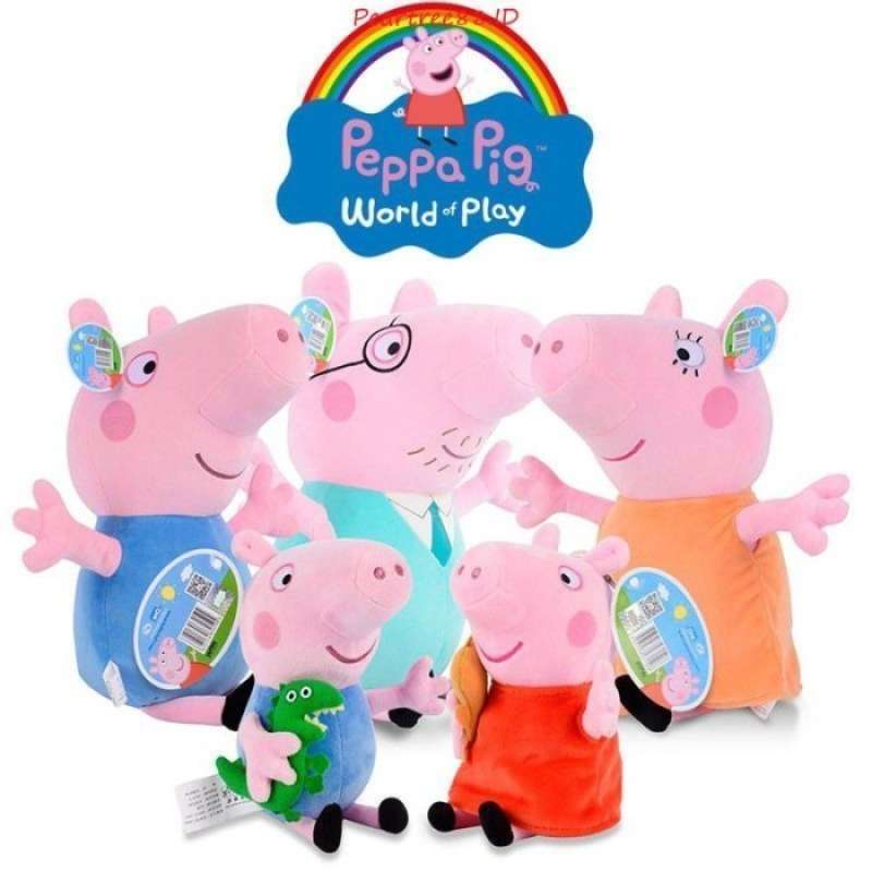 Promo Ready ! Boneka Import Peppa Pig George Mummy Daddy Plush Toy ...