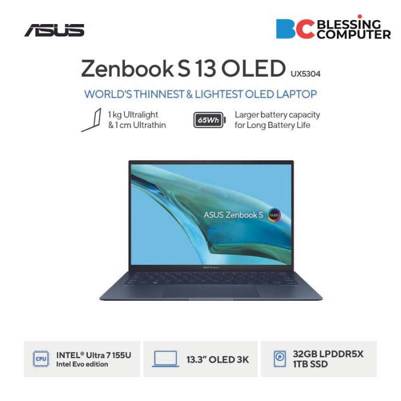 Jual Asus Zenbook S Oled Ux5304ma Oleds711 Core Ultra 7 155u 32gb 1tb ...