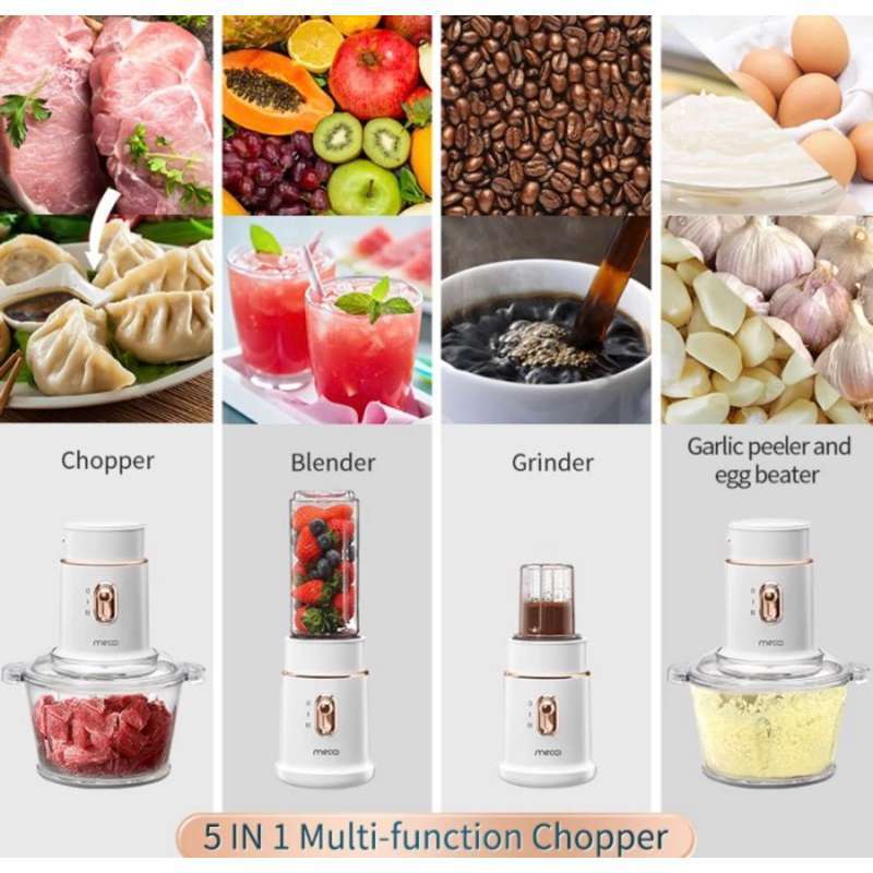 Jual Mecoo Aesthetic 5 In 1 Antibacterial Odorless Chopper / Blender ...