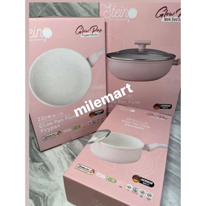 Jual Glow Pan Satuan Series Steincookware - Glowpan Pink Set Di Seller ...