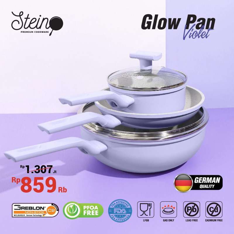 Jual Glow Pan Satuan Series Steincookware - Glowpan Violet Set Di Seller Milemart - Dwi Kora ...