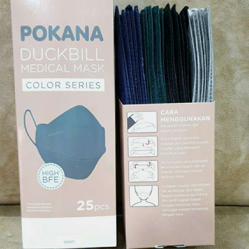 Promo Masker Pokana Duckbill-4ply Earloop Mixed Light & Dark Colors Diskon 33% Di Seller Bumi ...