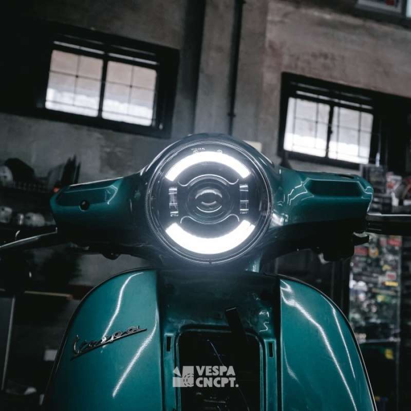 Promo Led Headlamp Daymaker Vespa Lx 125 150 Iget Terbaik Diskon 5% Di ...
