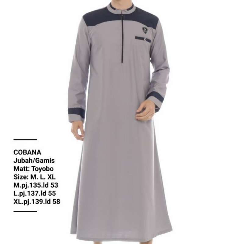 Jual Gamis Pria Baju Koko Jubah Qurta Pakistan Premium Original Cobana Cod - Putih List Navy Xl ...