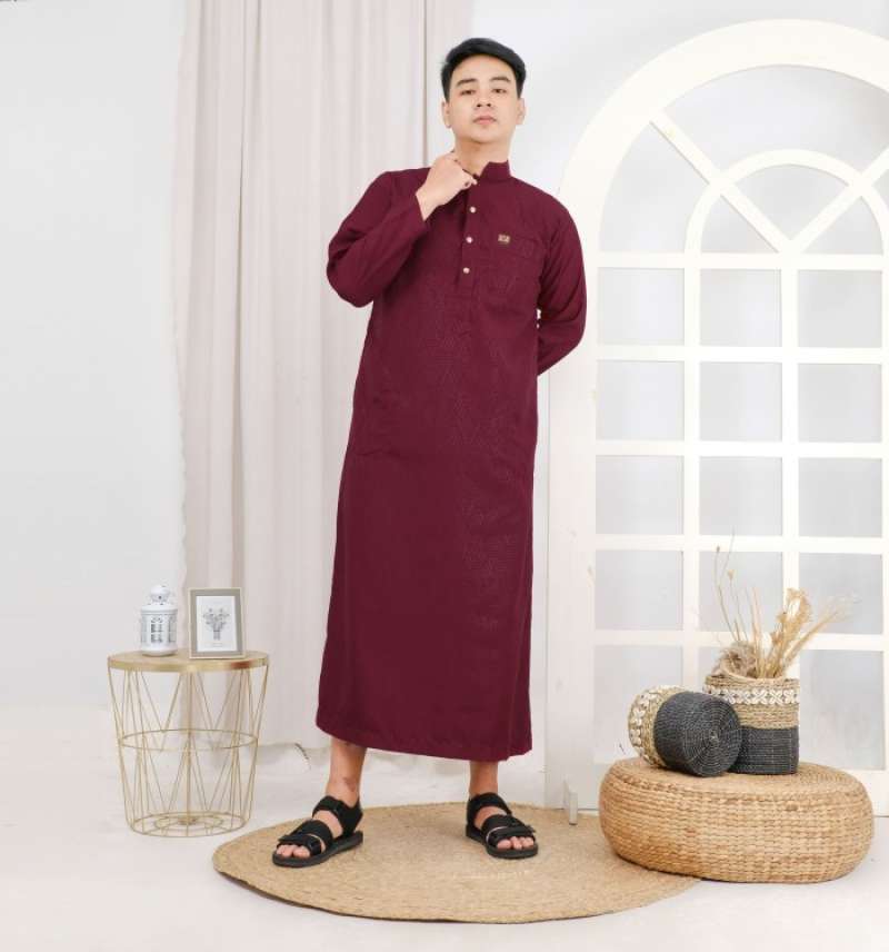 Jual Jubah Gamis Pria Baju Koko Model Pakistan Pakaian Busana Muslim Arab 6 - Abu-abu M Di ...