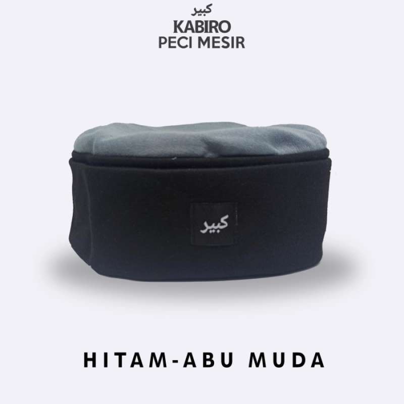 Jual Peci Lipat Mesir Kabiro Jumbo Peci Sholat Kopiah - Hitam Abu Tua ...