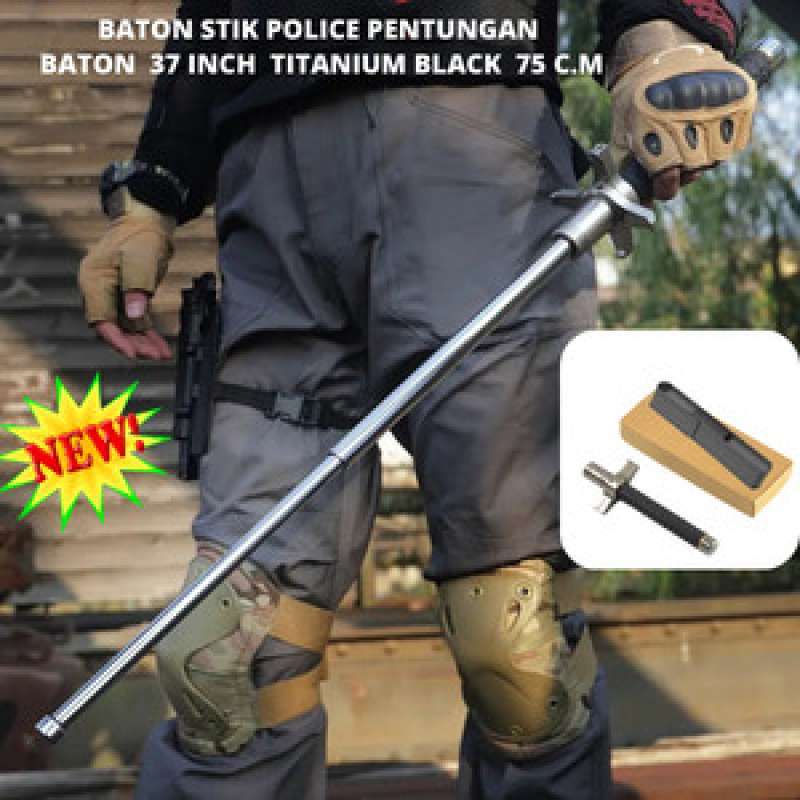 Promo Baton Stik Police Sword Titanium Hitam Tongkat Pentungan Security ...