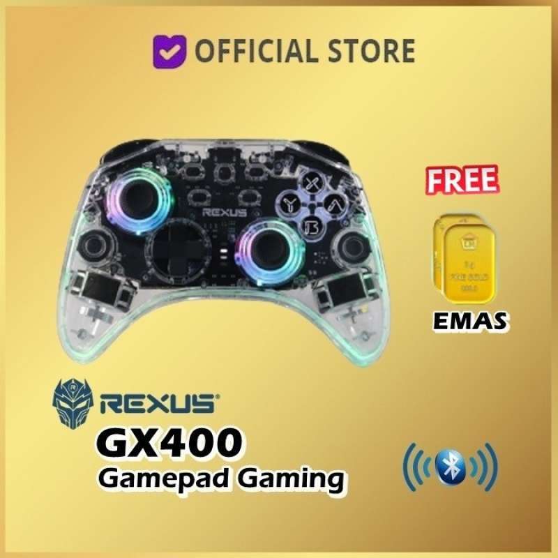 Promo Promo- Rexus Gx400 Gamepad Wireless Bluetooth Gaming Joystick Gx ...