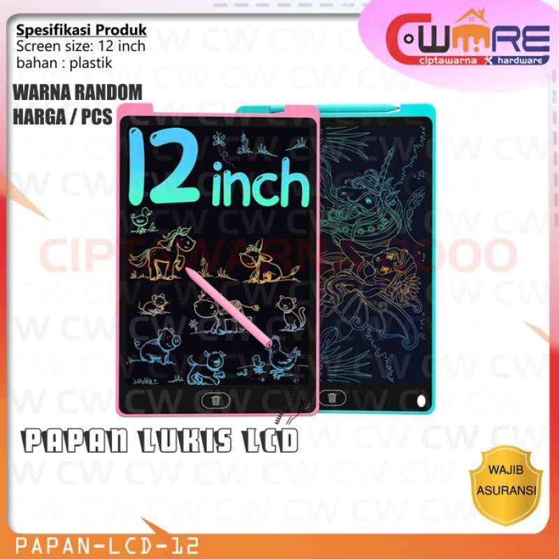 Jual Papan Gambar Digital Monochrome Lcd Drawing Graphics Tablet 12 ...