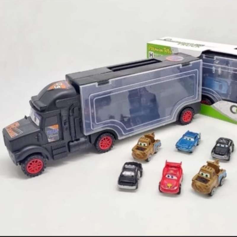 Promo Mainan Mobil Container Diy Truck Slide Storage Truck Truk Garasi ...