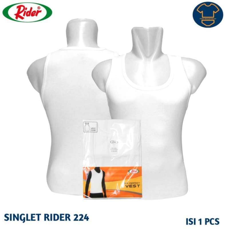 Jual Singlet Pria Rider R224b Vest | Rider 224 - S Putih Di Seller ...