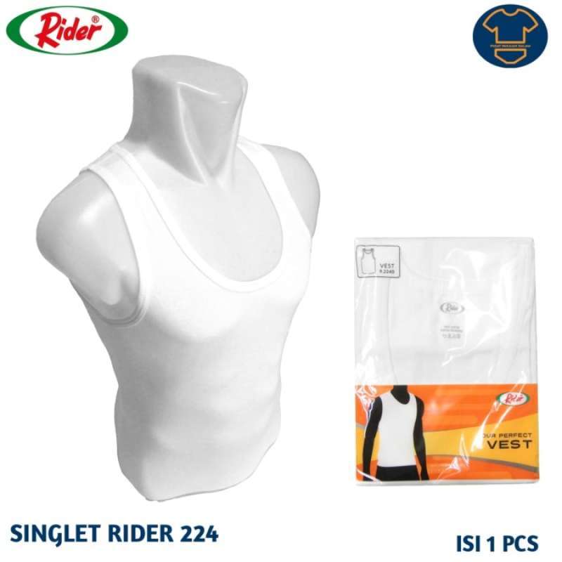 Jual Singlet Pria Rider R224b Vest | Rider 224 - S Putih Di Seller ...