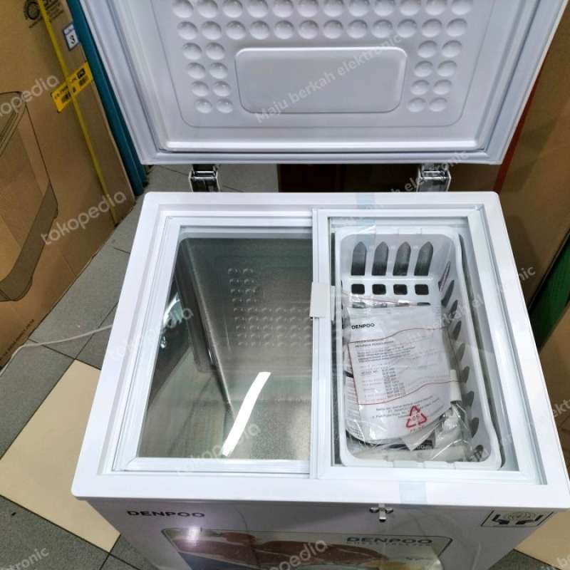 Promo Chest Freezer Denpo Scf 128 Cg Resmi Termurah Diskon 3% Di Seller ...
