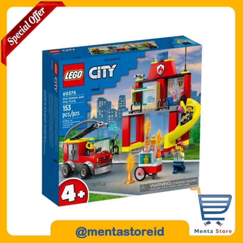 Promo Lego City 60375 Fire Station And Fire Truck Diskon 26% Di Seller ...