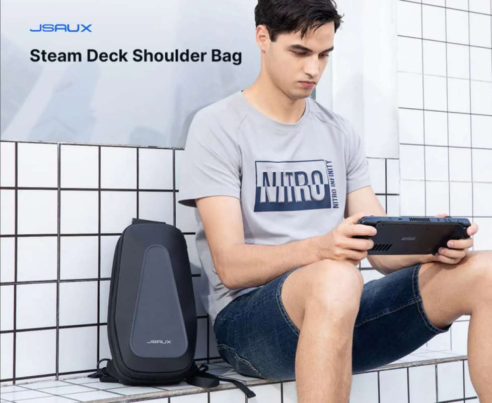 Jual Jsaux Shoulder Sling Bag Hard Shell Protective Steam Deck / Rog ...
