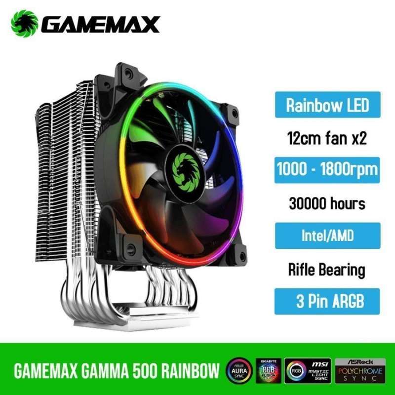 Jual Gamemax Cpu Cooler Gamma 500 Rainbow Argb-fan Processor Di Seller ...