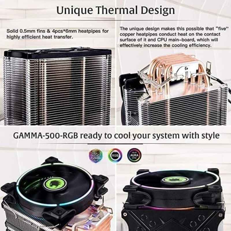 Jual Gamemax Cpu Cooler Gamma 500 Rainbow Argb-fan Processor Di Seller ...