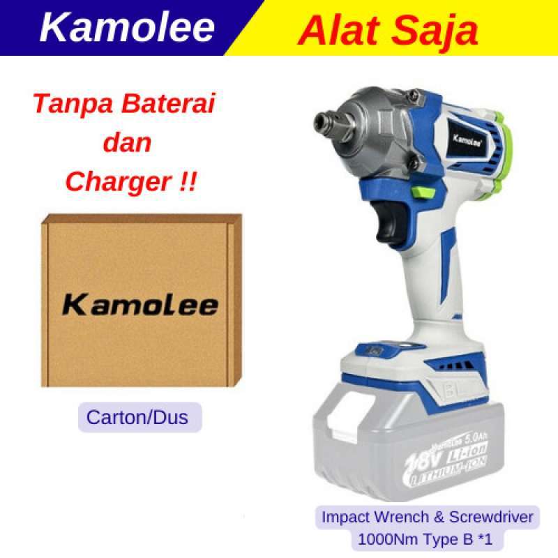 Jual Promo- Kamolee Impact Wrench 1200n.m Torsi Tinggi Brushless Kunci ...