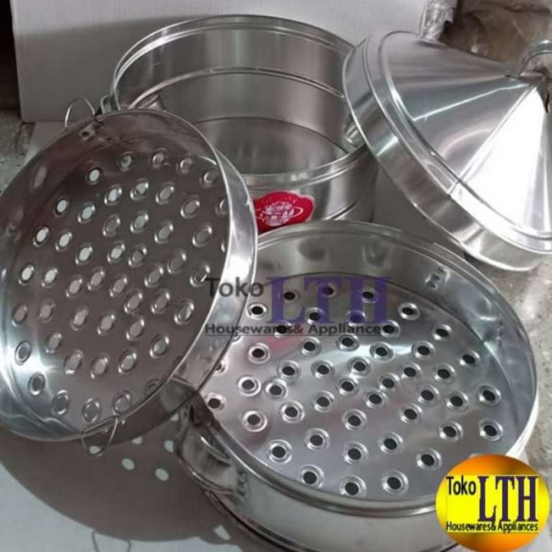 Jual Kalakat Susun 3 Alumunium / Kukusan Dimsum Baso Tahu / Panci Kukus ...